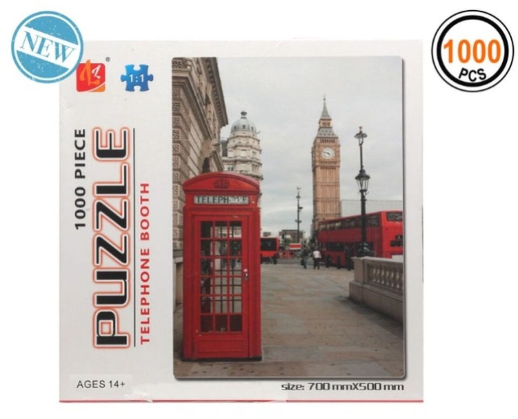 BigBuy Fun Układanka puzzle Telephone Booth 1000 Części - Morele.net
