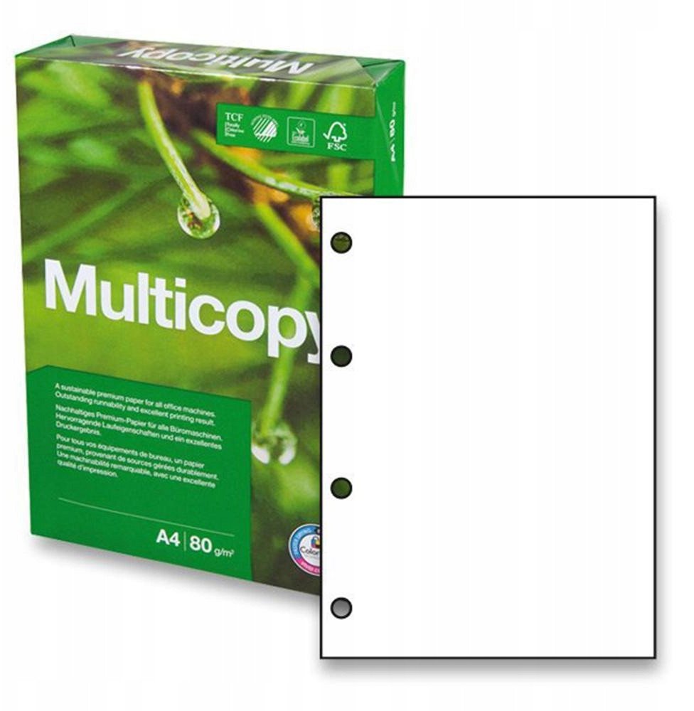 Multicopy Multifunktionspapir, MultiCopy Original, med hul, A4, 80 g ...