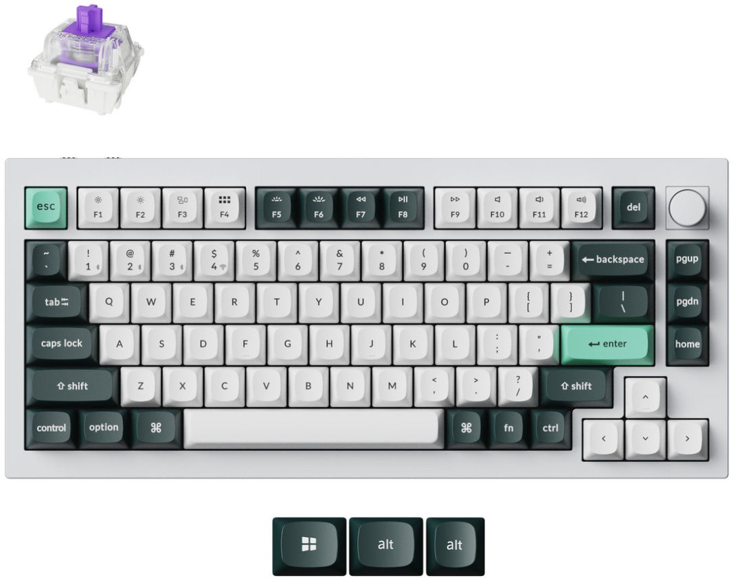 Keychron Keychron Q1 HE 75% Knob Wireless Tri-Mode QMK Gateron 2.0 ...
