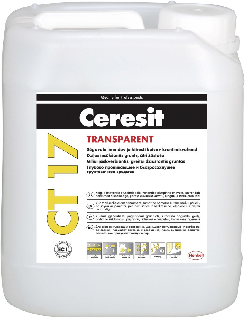 Ceresit CERESIT CT 17 TRANSPARENT 5L BALTI - Morele.net