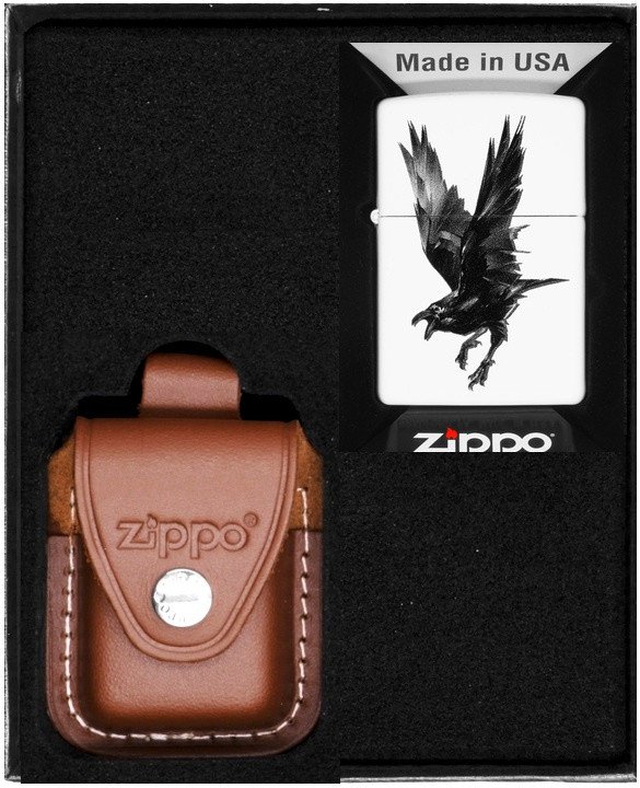 Zippo Zestaw ZIPPO Zapalniczka RAVEN DESIGN Prezentowy No2 - Morele.net