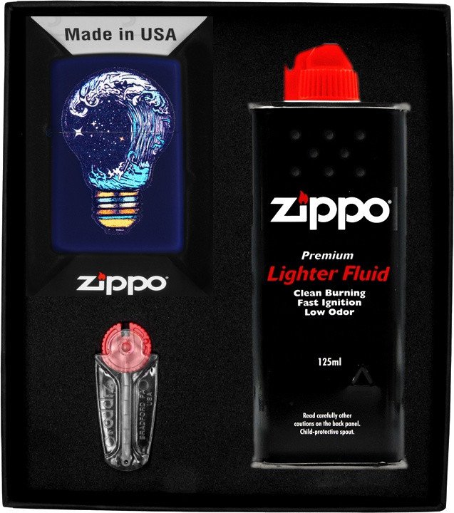 Zippo Zestaw ZIPPO Zapalniczka TOXIC WAVES DESIGN Prezentowy No1 ...