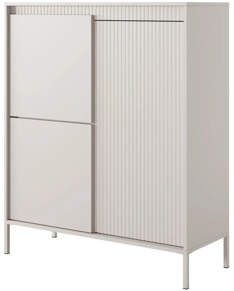 Malys Group Komoda 3-drzwiowa z szufladami 123,4x103,5 cm LEMAL beżowy ...