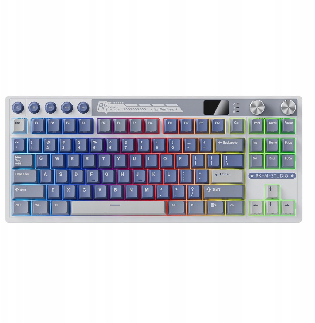 Royal Kludge ROYAL KLUDGE RK M87 Ocean Blue Gaming Keyboard Cream ...