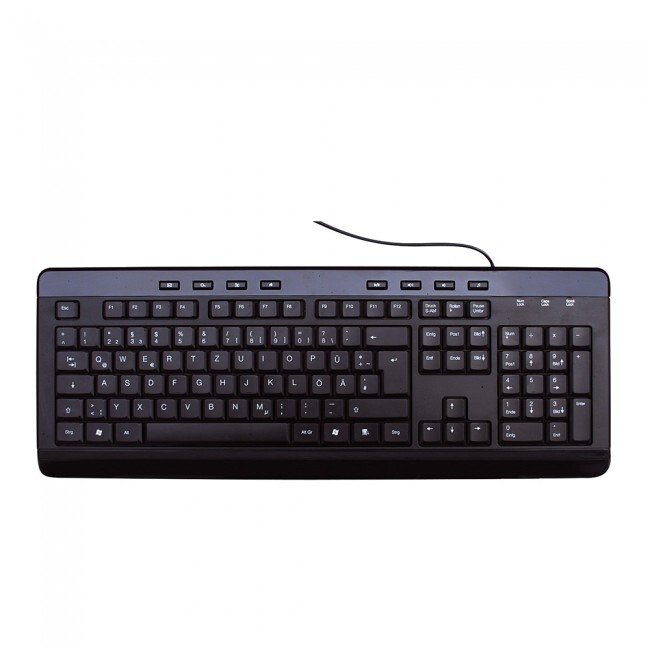 MediaRange Klawiatura Multimedia Keyboard black QWERTY GR - Klawiatura ...