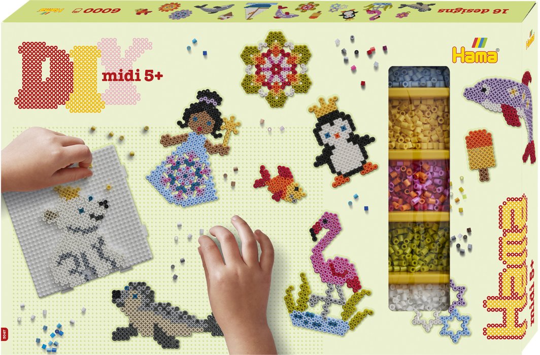 Hama Hama gaveæske ca. 6.000 perler + 3 plader - Morele.net