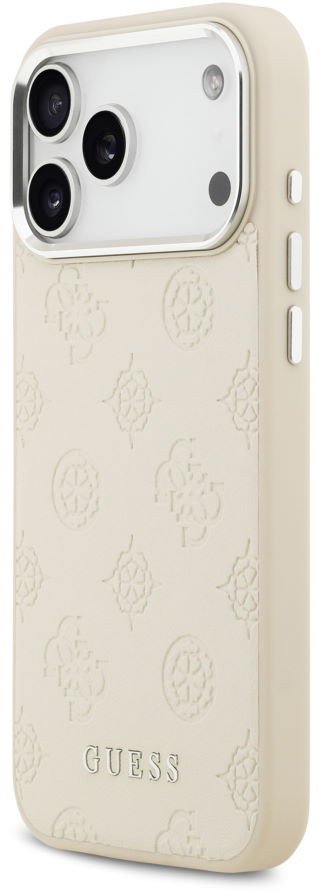 Guess Etui Guess Peony Hot Stamp Script MagSafe do iPhone 17 Pro Max beżowy - Morele.net