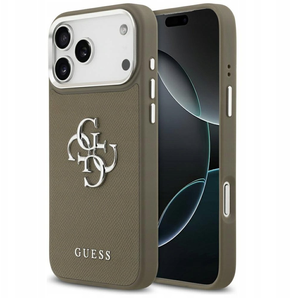 Guess Guess Grained Big 4G Classic Logo Case for iPhone 17 Pro Max ...