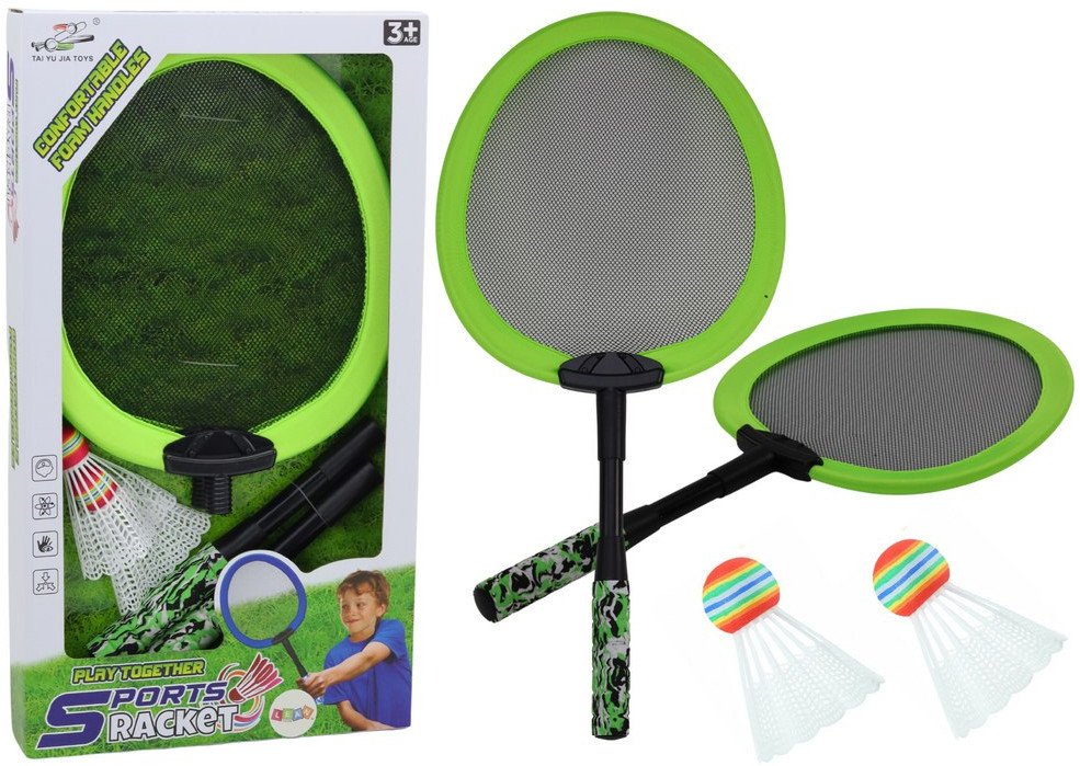 LeanToys Zestaw 2 Rakietek Do Badmintona Paletki 2 Lotki Badminton ...