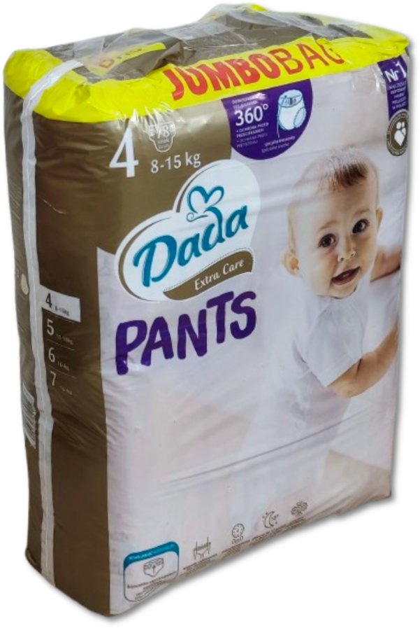 Dada Pieluchomajtki Extra Care 4 - 8-15kg - 78szt. - Morele.net