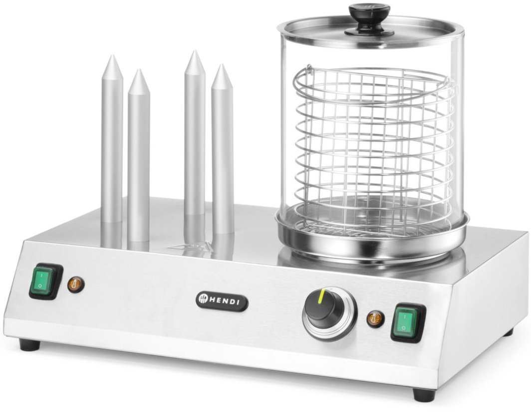 Hendi Podgrzewacz do hot-dogów bułek parówek 4 szpikulce 550 W - Morele.net