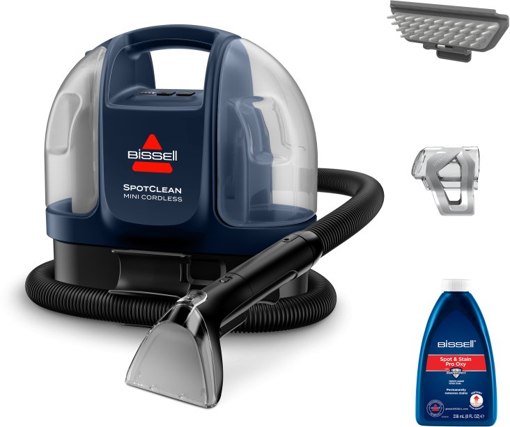 Bissell Carpet and Upholstery Cleaner SpotClean Mini Cordless operating ...