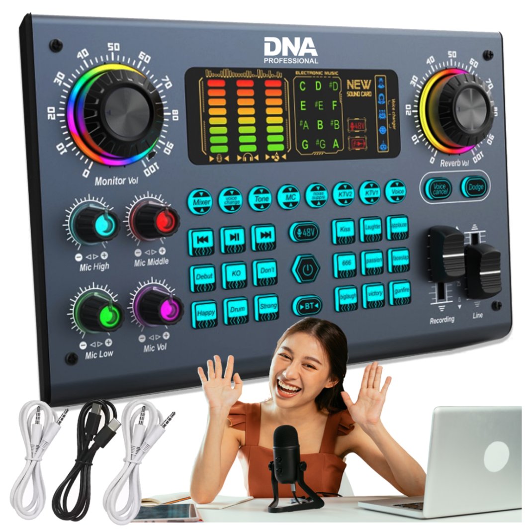 DNA Zewnętrzna karta dźwiękowa cyfrowa akumulatorowa interfejs audio ...