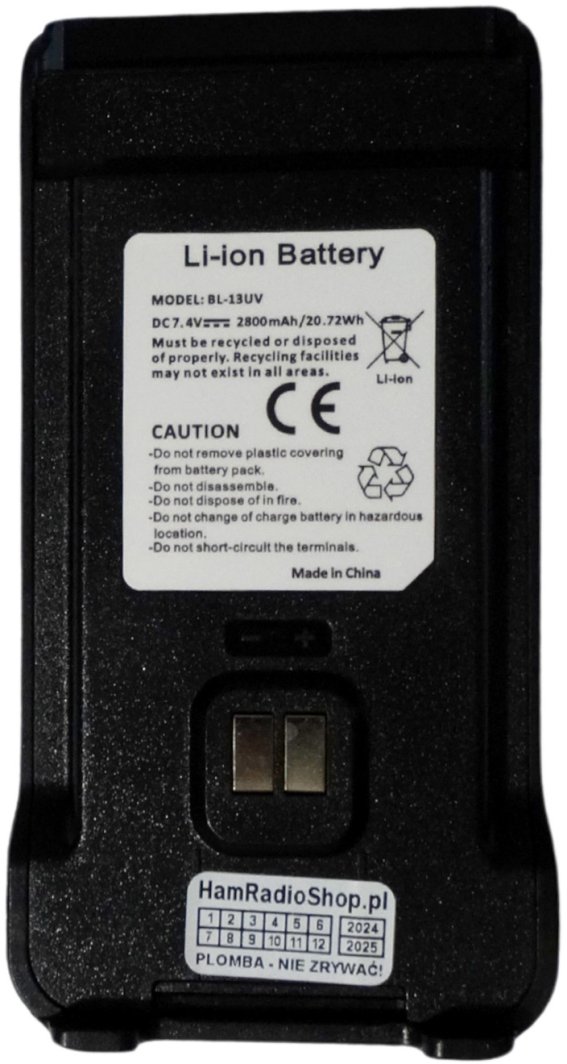 Baofeng Bateria z USB-C BL-13UV do TYT TH-UV88 TH-UV98, Baofeng P15UV ...
