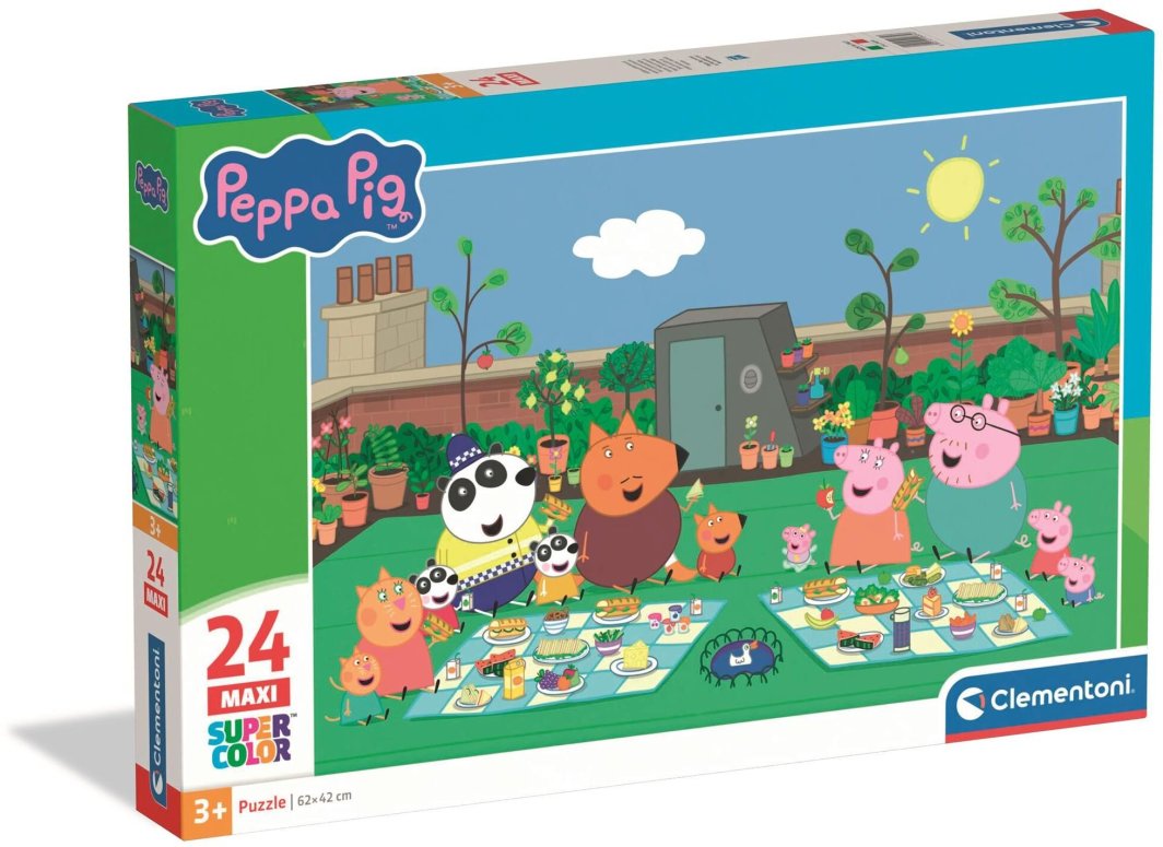 Clementoni CLE puzzle 24 maxi SuperKolor Peppa Pig 24834 - Morele.net