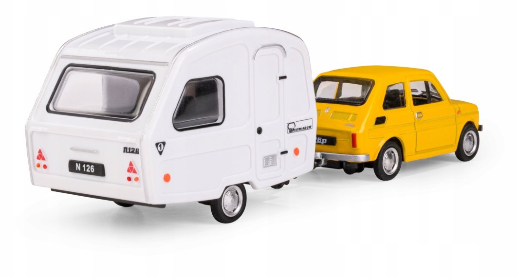 Daffi Fiat 126p + przyczepa Niewiadów Kemping żółty - Morele.net