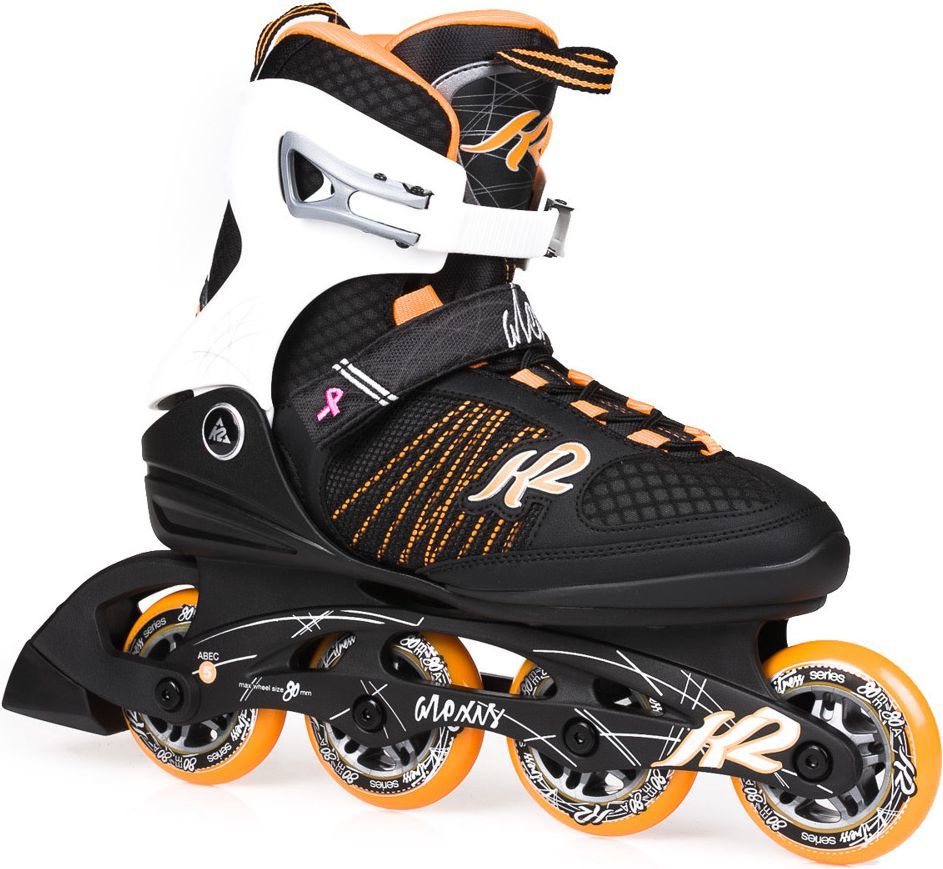 K2 Rolki fitness damskie Alexis 80 Czarno-biało-pomarańczowe r. 41.5 ...
