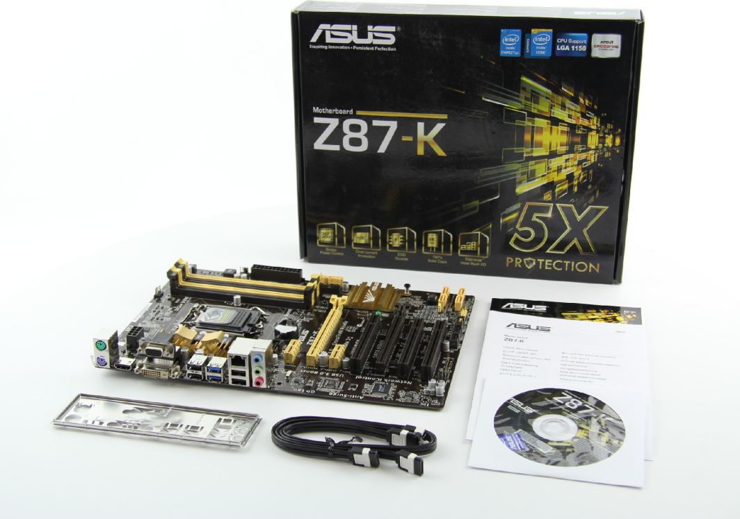 Asus Z87-K (2xPCX/VGA/DZW/GLAN/SATA3/USB3/RAID/DDR3/CROSSFIRE) - Płyta ...