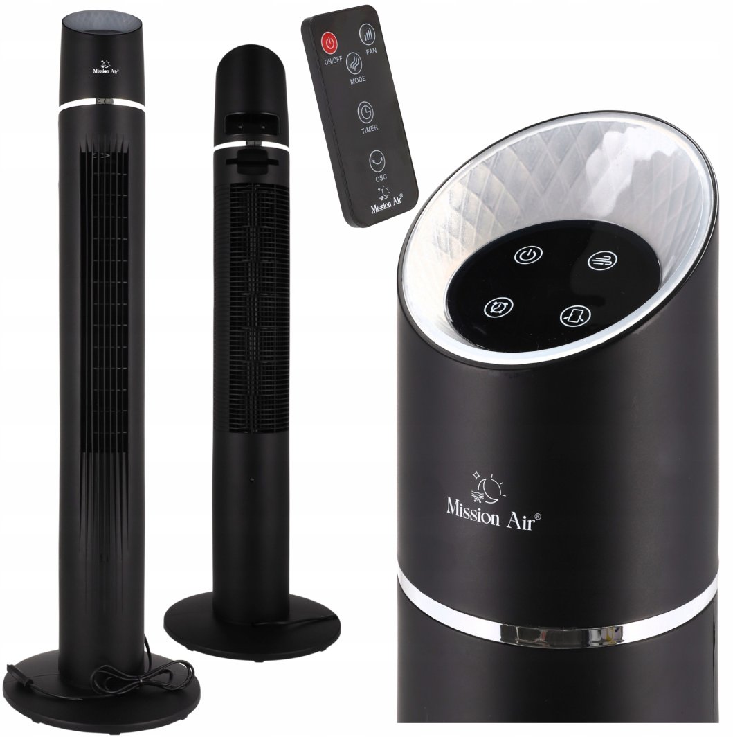 Mission Air Wentylator kolumnowy TOWER FAN XL Black - Wentylator ...