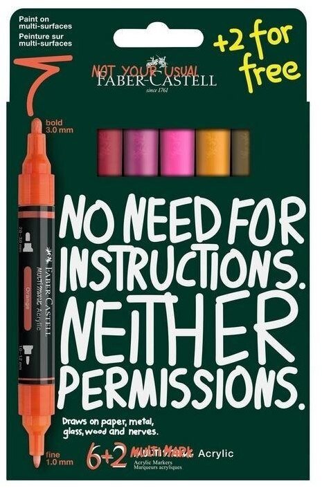 Faber-Castell Markery akrylowe Multimark 8kol FABER CASTELL - Morele.net