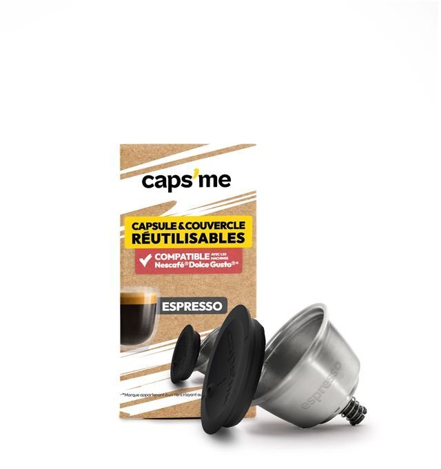 Italian Coffee CAPSME DOLCE GUSTO REUSABLE POD (LUNGO) AND SILICON CAP ...