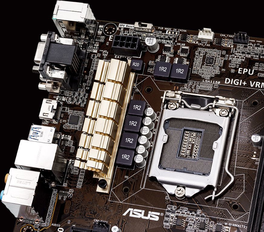 Asus H97M-PLUS, H97, DualDDR3-1600, SATA3, RAID, HDMI, DVI, D-Sub, mATX ...