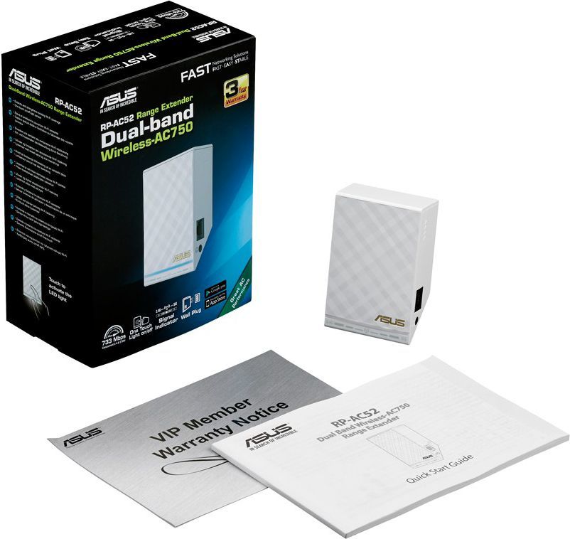 Asus Repeater RP-AC52 Wi-Fi AC750 Dual AP (RP-AC52) - Access Point ...
