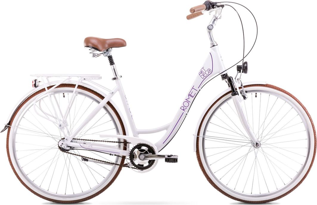Romet Rower miejski Art Deco 3 28" biało-fioletowy - Morele.net