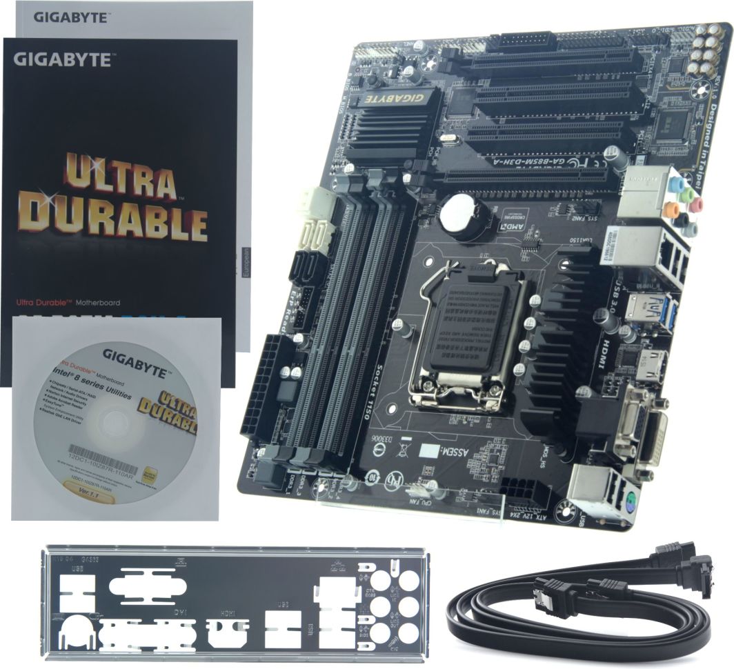 Gigabyte GA-B85M-D3H-A, B85, DualDDR3-1600, SATA3, HDMI, DVI, D-Sub ...