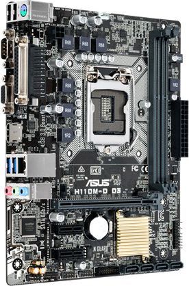 Asus H110M-D D3, H110, DDR3, SATA3, USB 3.0, mATX (90MB0NK0-M0EAY0 ...
