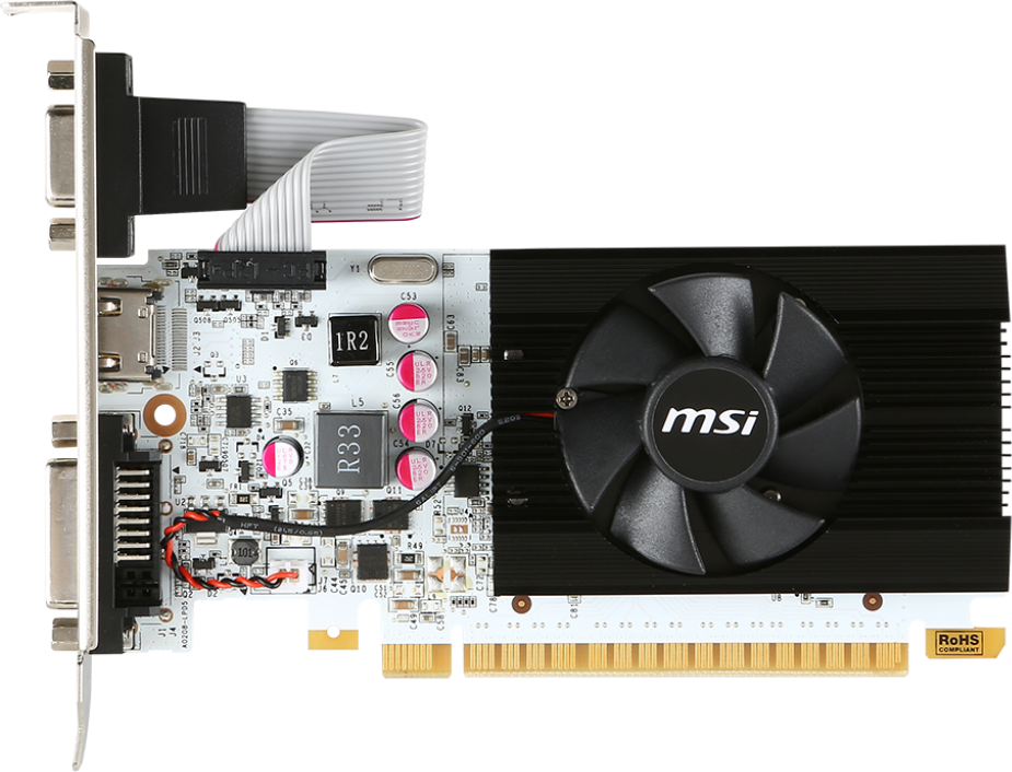 MSI GeForce GT 730 OC 1GB GDDR5 (64 bit) D-Sub, DVI, HDMI, BOX (N730K-1GD5LP/OCV1) - Karta ...