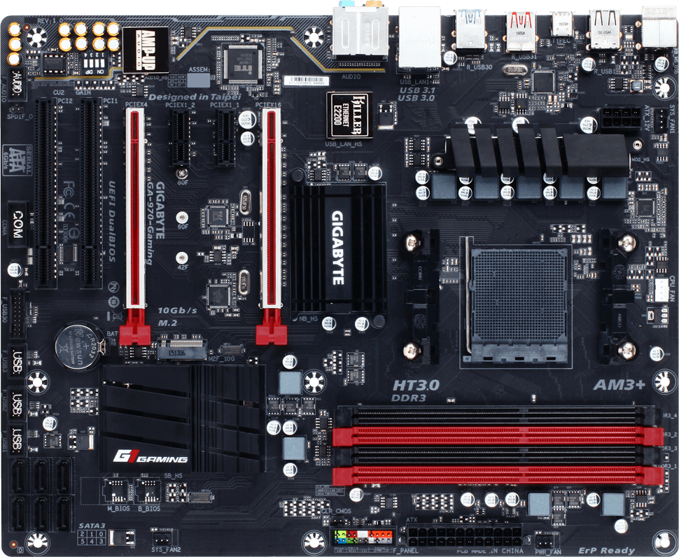 Gigabyte GA-970-Gaming, AM3+, DDR3, SATA3, USB 3.1, ATX (GA-970-Gaming ...