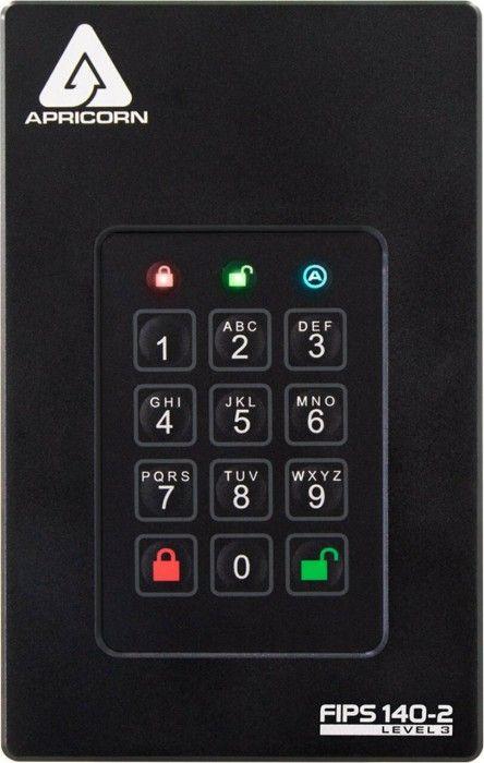 Apricorn Aegis Fortress L3 1TB Czarny (AFL3-1TB) - Dysk zewnętrzny HDD ...