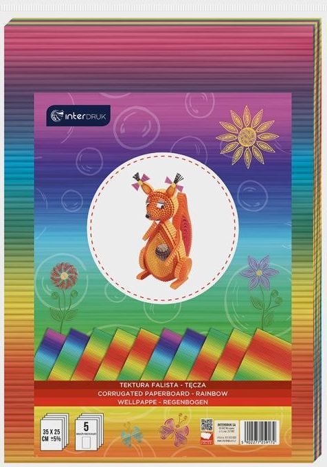 Interdruk Tektura falista INTERDRUK B4 5 arkuszy tęczowa Interdruk ...