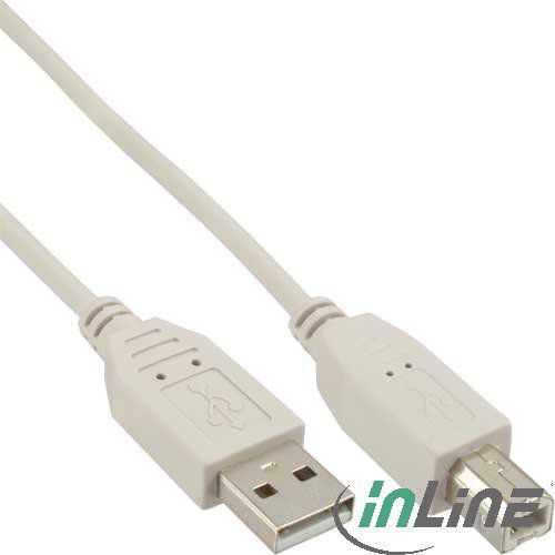 InLine USB-A - USB-B 7 m Szary (34557H) - Kabel USB - Morele.net