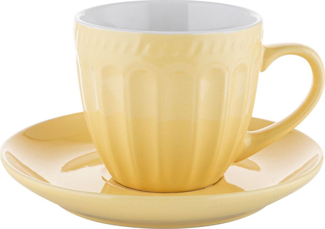 Florina Filiżanka ze spodkiem Florina Roma 180 ml żółta - Morele.net