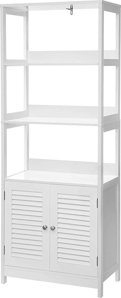 Selsey SELSEY Regał łazienkowy Wlens dwudrzwiowy z trzema półkami - Morele.net