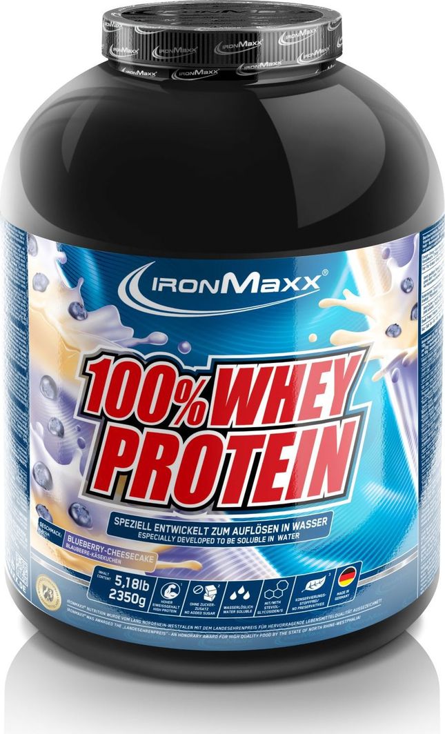 IronMaxx Ironmaxx 100% Whey Protein 2350g Sernik jagodowy - Morele.net