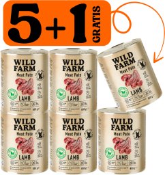 Wild Farm WILD FARM Pate Lamb 5x800g + 800g GRATIS bezglutenowa karma dla psa - Morele.net