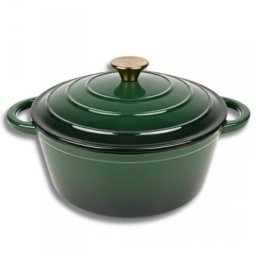 Atusa EMALIOWANY GARNEK ŻELIWNY ZIELONY 22cm 3L HAGE - Morele.net