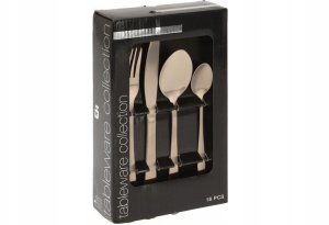 G21 Cutlery set, stainless steel, gold color, 16 pcs. - Morele.net