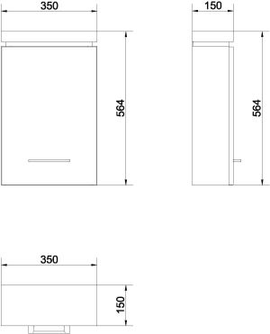 Cersanit Szafka górna Olivia 35cm biały połysk (S543-009) - Morele.net